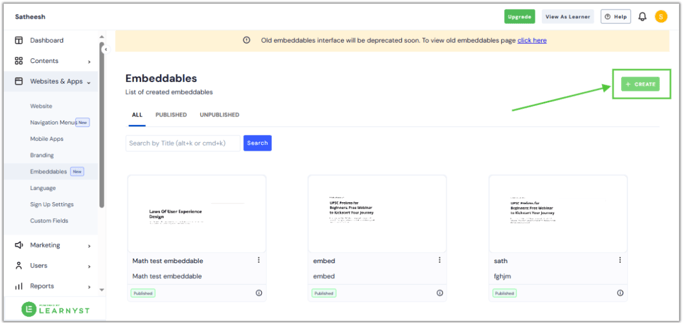 Overview of the Widgets (embeddables).